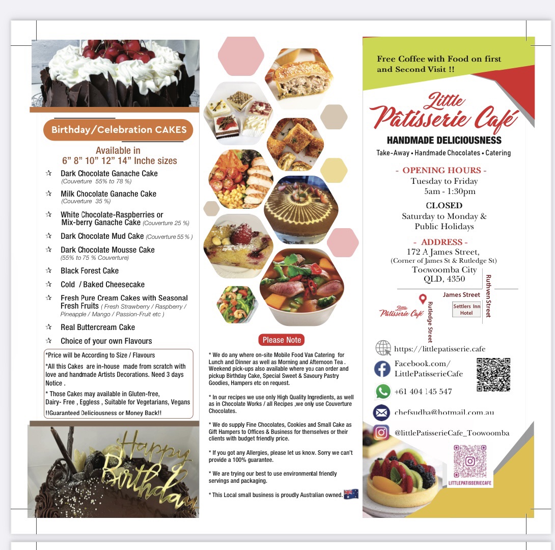 Menu – Little Pâtisserie Café